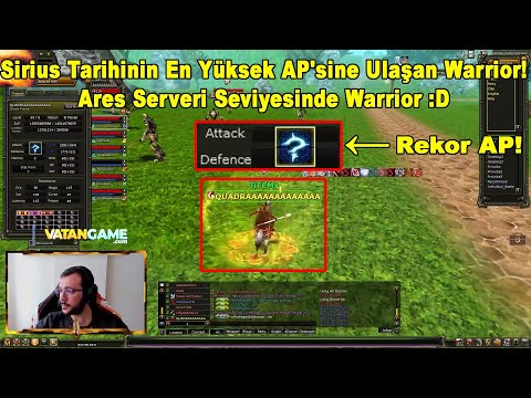 Sirius Tarihinin En Yüksek AP'sine Ulaşan Warrior! Rekor AP! | Knight Online