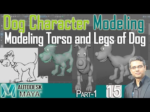 How to Model a Cartoon Dog character in Maya | Dog Character Modeling ...