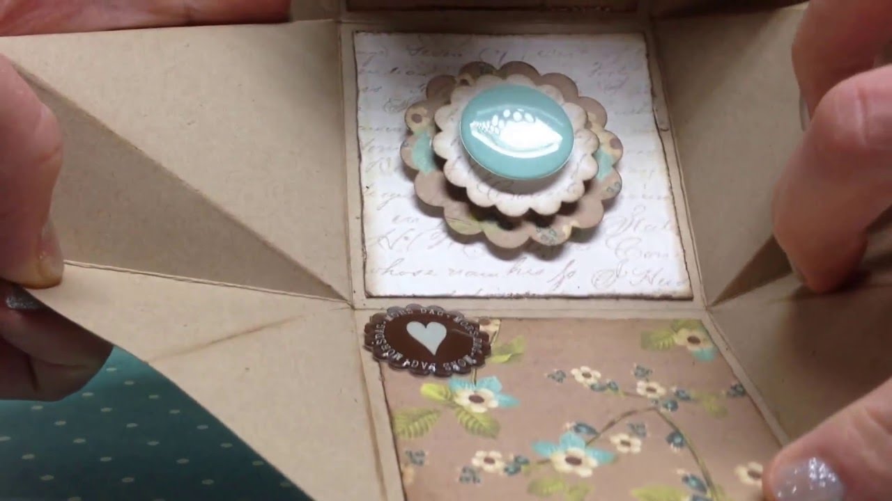 Scrapbooking Explosion box card paper purse - YouTube