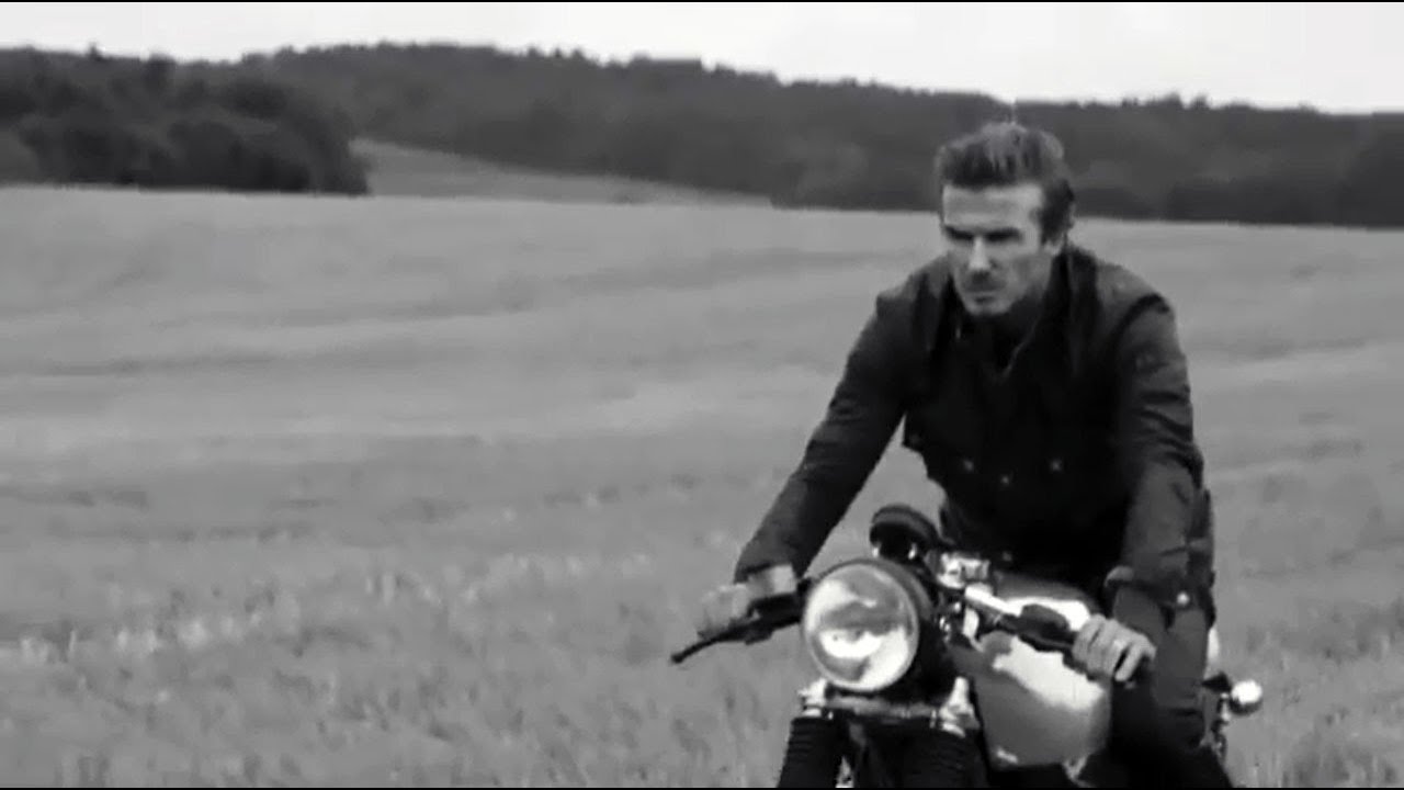 David Beckham in moto BMW e Triumph - YouTube