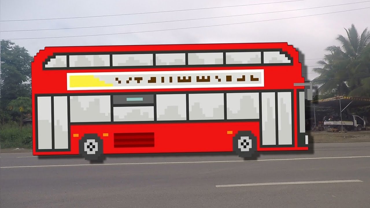A Red Double-decker Bus [ Pixel Corner ] - YouTube