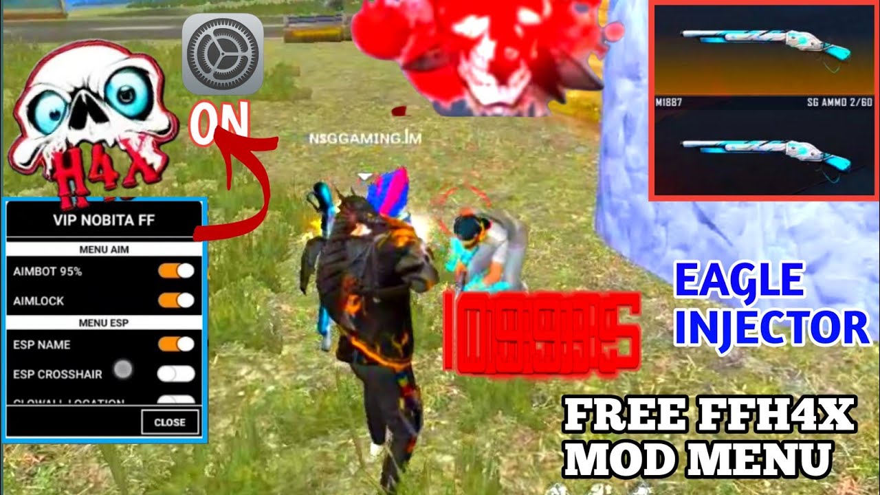 💯 Eagle Auto Headshot || ffh4x injector Hack!! NewInjector FF || #OB31# ...