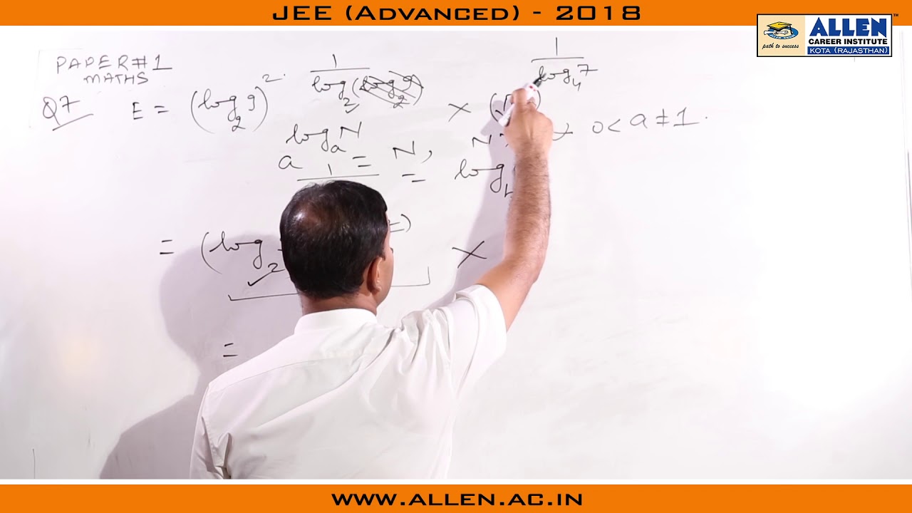 JEE Advanced 2018 Mathematics Solution Q.7, 8 (Paper-1) - YouTube
