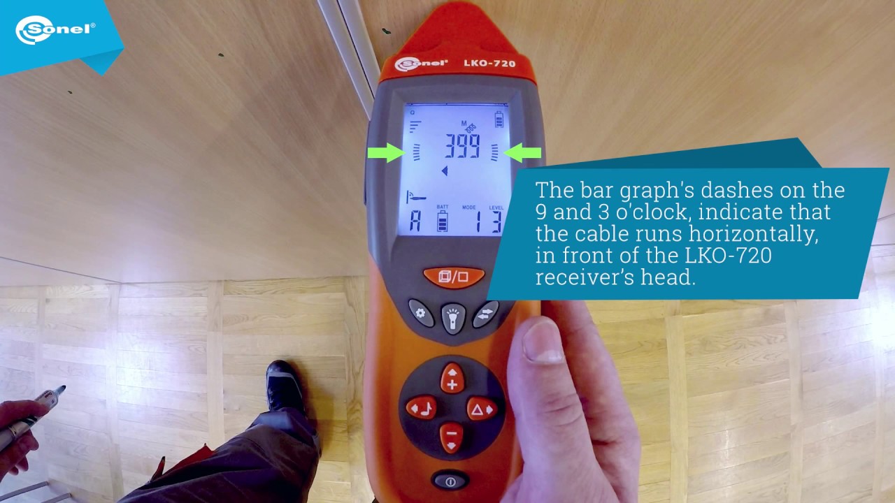 Tracing the cable placement with Sonel LKZ-720 locator - YouTube