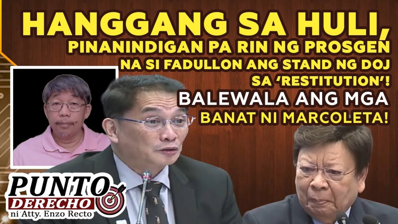HANGGANG SA HULI, BALEWALA PA RIN ANG MGA BANAT NI MARCOLETA SA ...