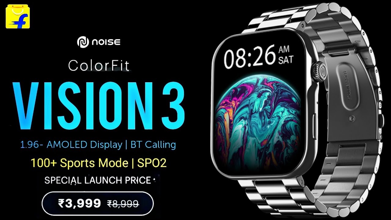 Noise Colorfit Vision 3 Smartwatch | 1.96- AMOLED | BT Calling | Stock ...