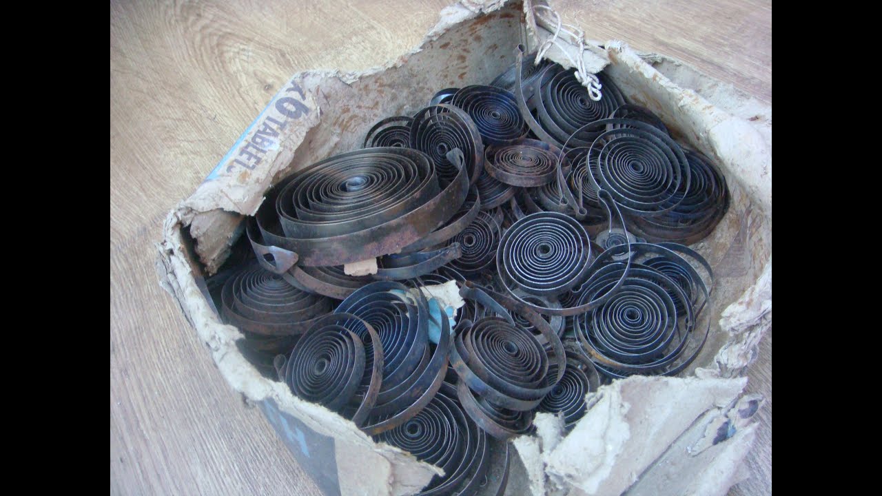 Vintage Old Antique Springs For Clocks For Spare To Repair - YouTube