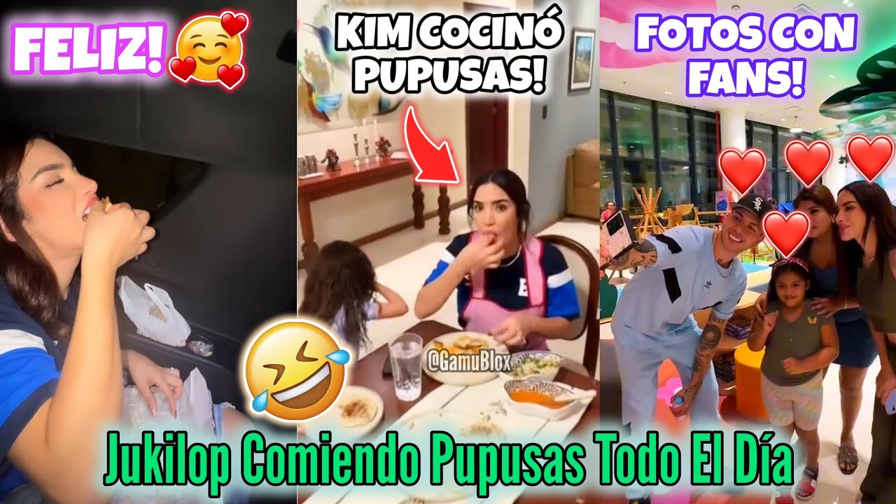 KIMBERLY LOAIZA COCINÓ PUPUSAS EN EL SALVADOR!👩‍🍳| (Familia Jukilop Comiendo Pupusas Todo El Día ...