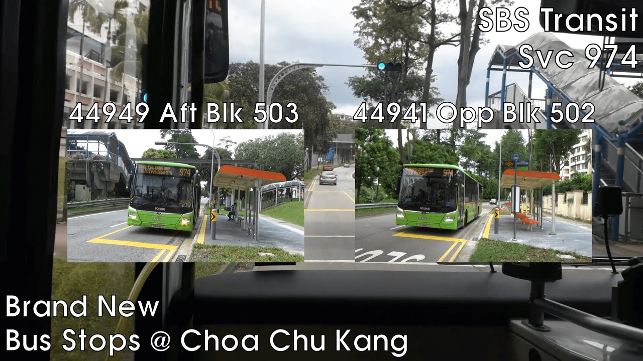 [First Day!] Brand new bus stops for SBS Transit service 974! - YouTube
