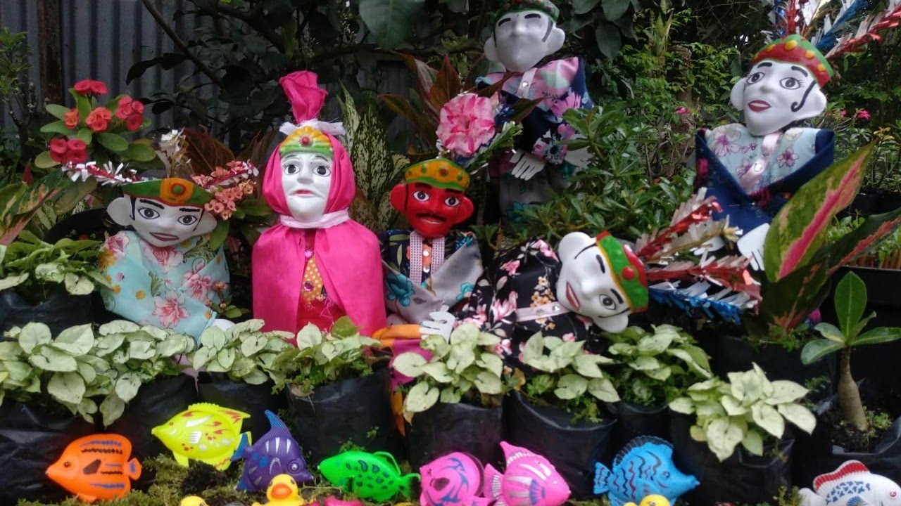 Ondel Ondel Betawi//Mencari Ondel Ondel Picong~Boneka Marsya~Pala ...