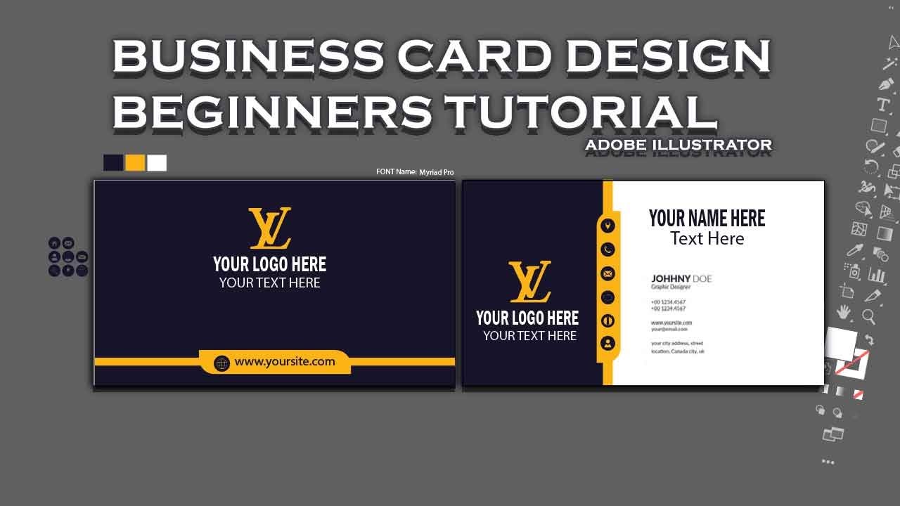 Business Card Design In Adobe illustrator | Tutorial For Beginners ...