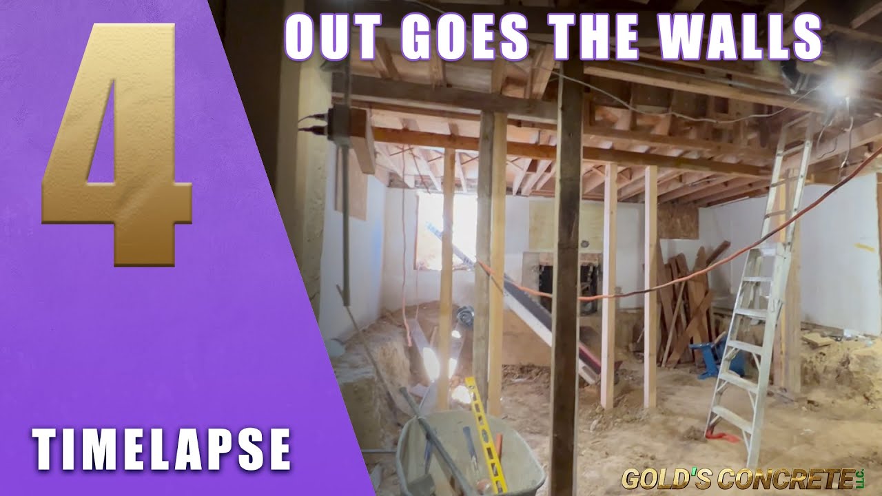 Ripping Out WALLS in Our Basement Digout ! Time-lapse - YouTube