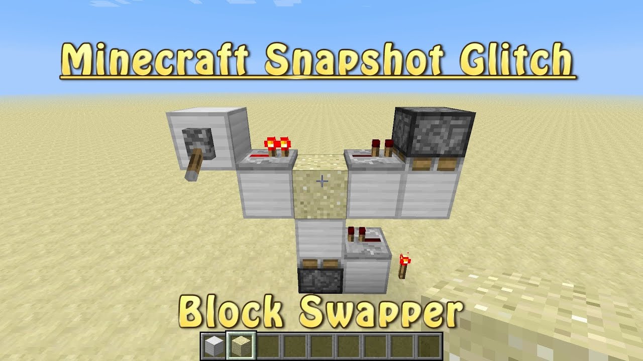 Minecraft 1.5 Block Swap Glitch - YouTube