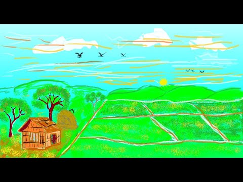 How to draw Picture art with Paint app in computer.(Part 2) - YouTube