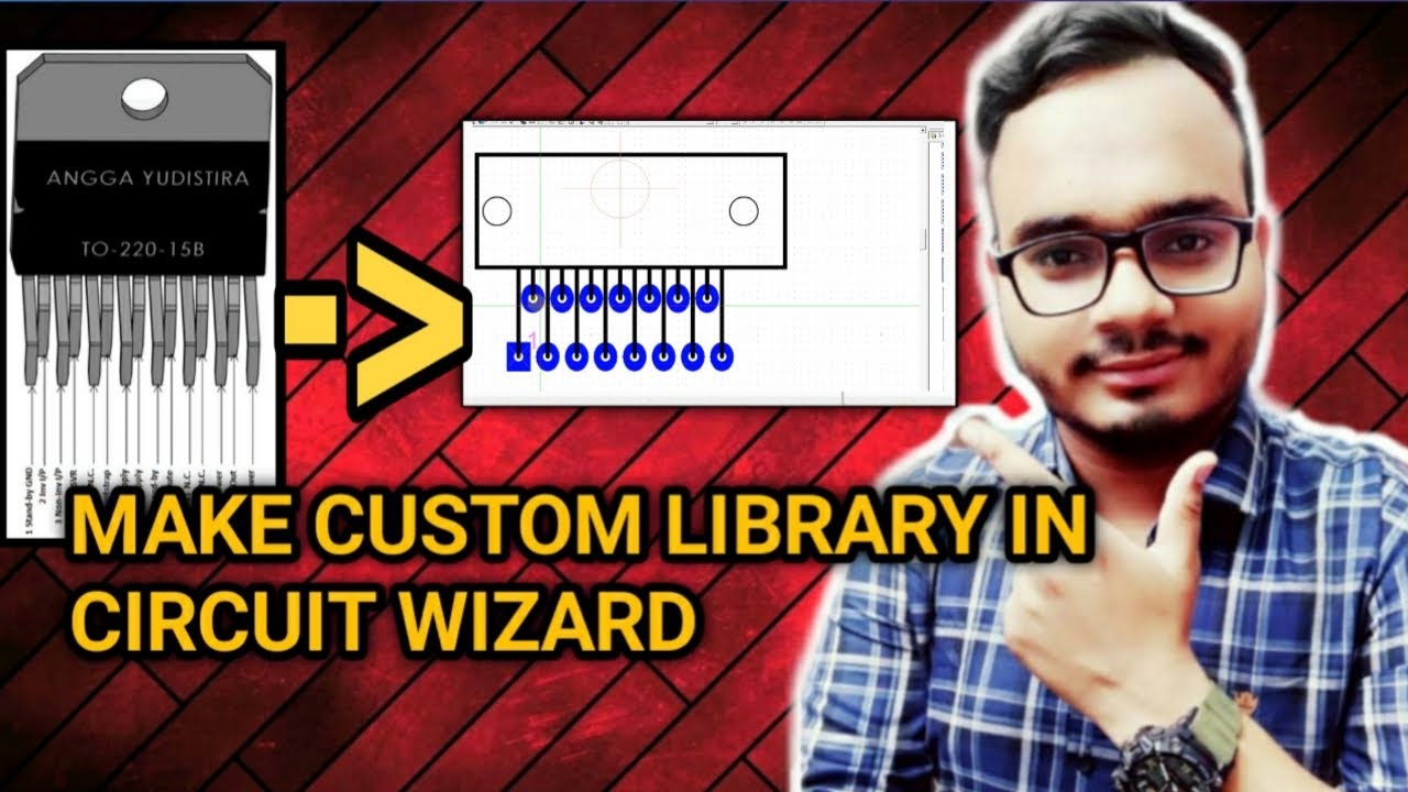 Make custom library in circuit wizard - YouTube