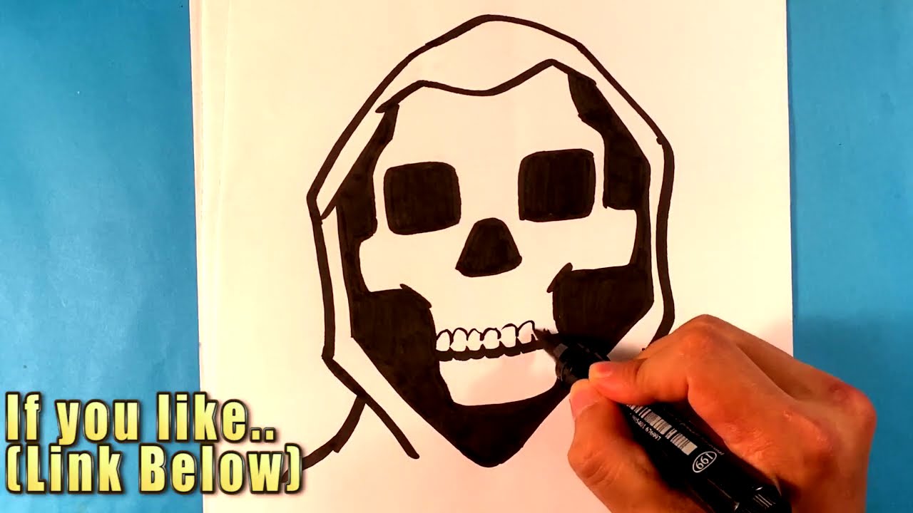 How to Draw Grim Reaper Face - Halloween Drawings - YouTube
