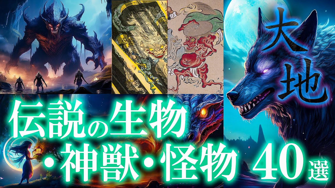 世界の伝説の生物・神獣・怪物40選！【大地の覇者】神獣特集 / 世界のミステリーファイル - YouTube