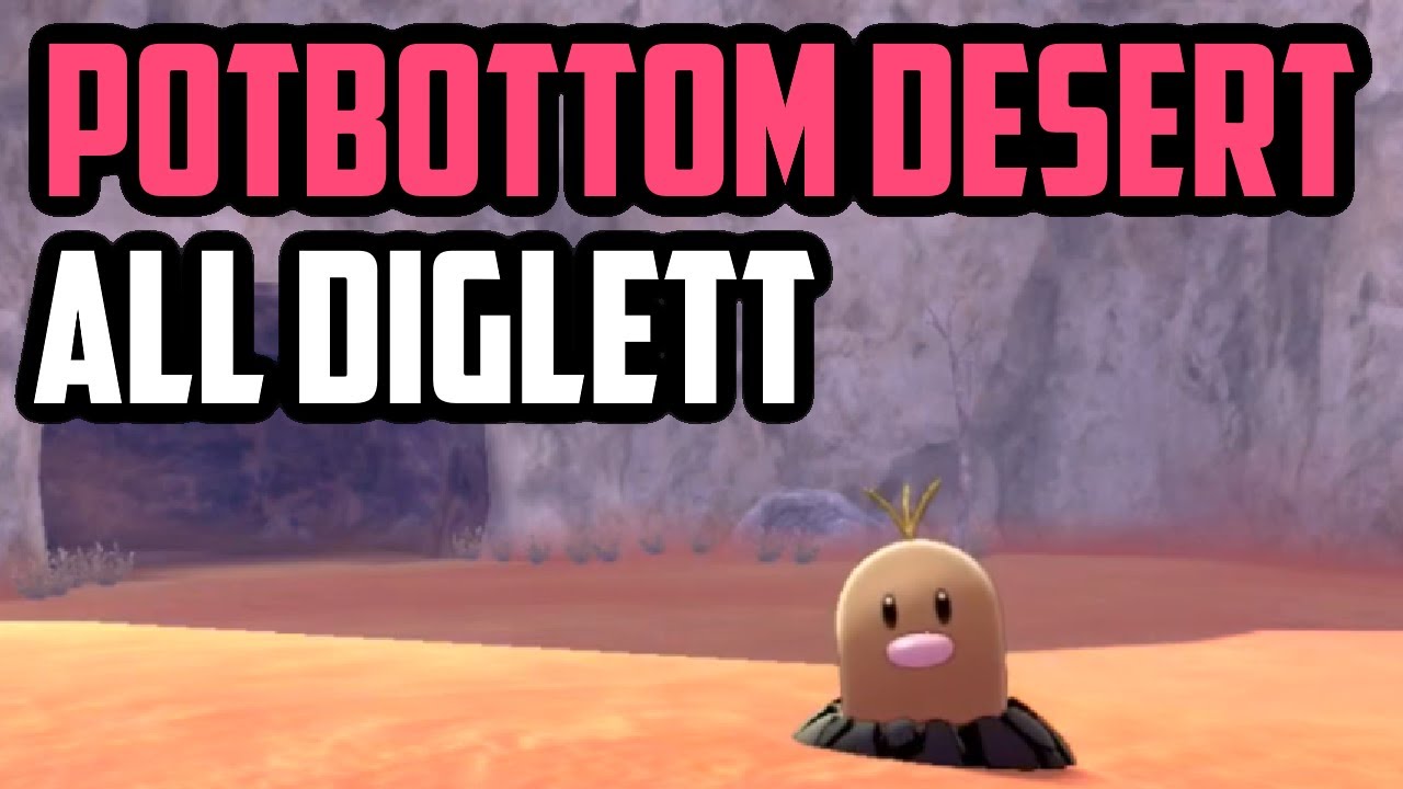 ALL Diglett Locations - Potbottom Desert (Sword & Shield DLC) - YouTube