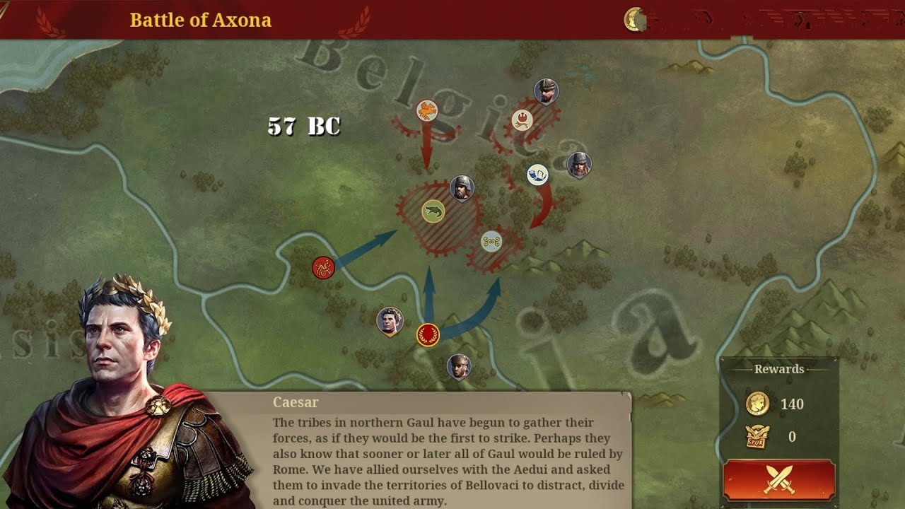 Great Conqueror : Rome The Gallic Wars - Part 32 Battle of Axona - YouTube