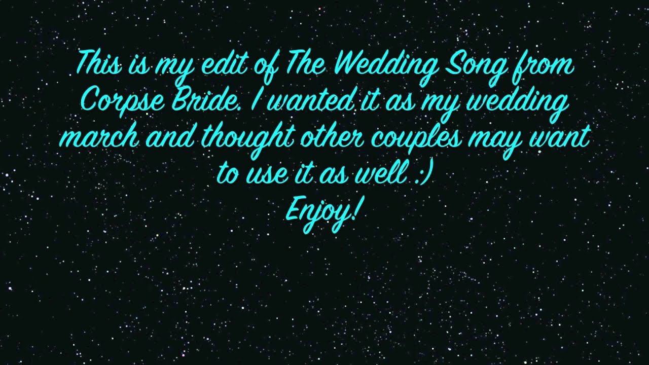 Clip of The Wedding Song - Corpse Bride - YouTube