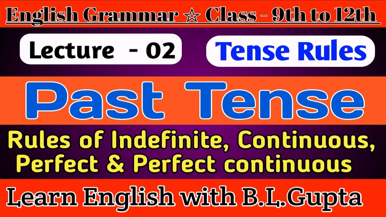 Class - 9th to 12th || Rules of Past tense with identification || NCERT ...
