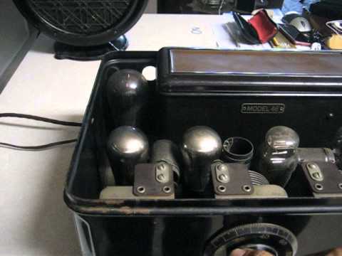 Atwater Kent Model 46 and Model F2 Loudspeaker - YouTube