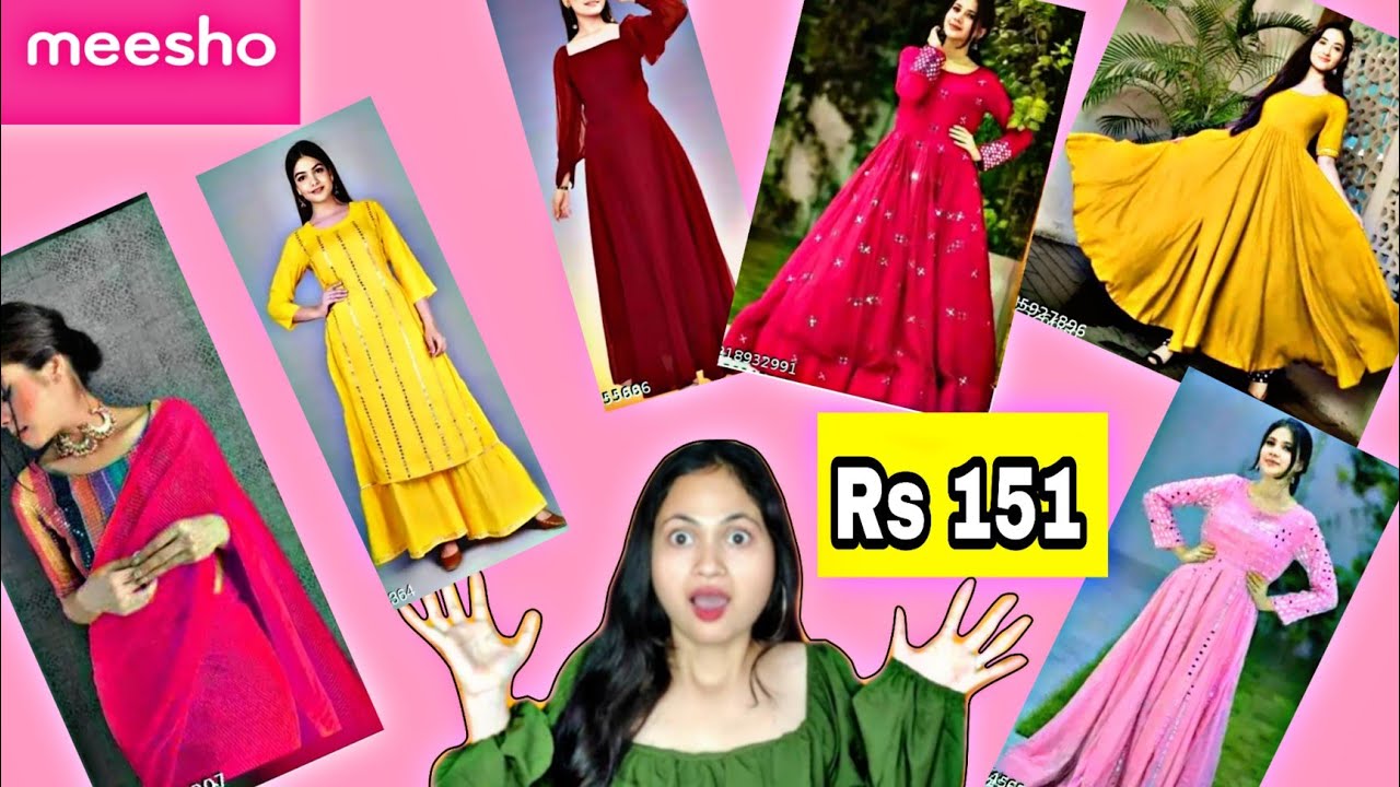 Meesho ethnic dresses 👗 Meesho affordable gowns ️ Meesho saree, suits ...