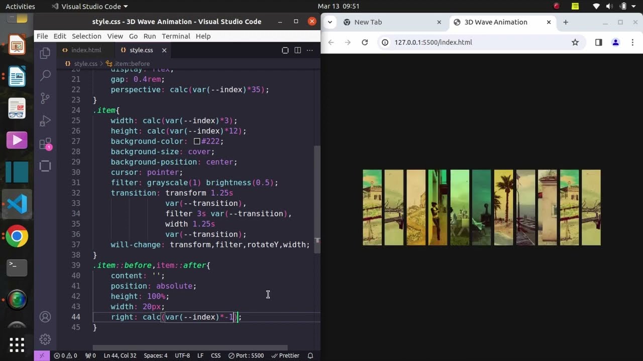 3d Hover Wave Animation With Pure Css Css Hover Effect Youtube 8230