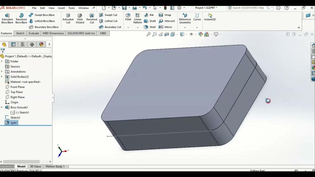 How to Split Parts in SolidWorks – Step-by-Step Tutorial - YouTube