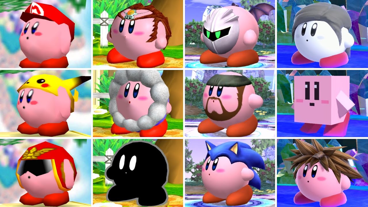 Super Smash Bros. Series - All Kirby Hats and Powers [1999 - 2025 ...