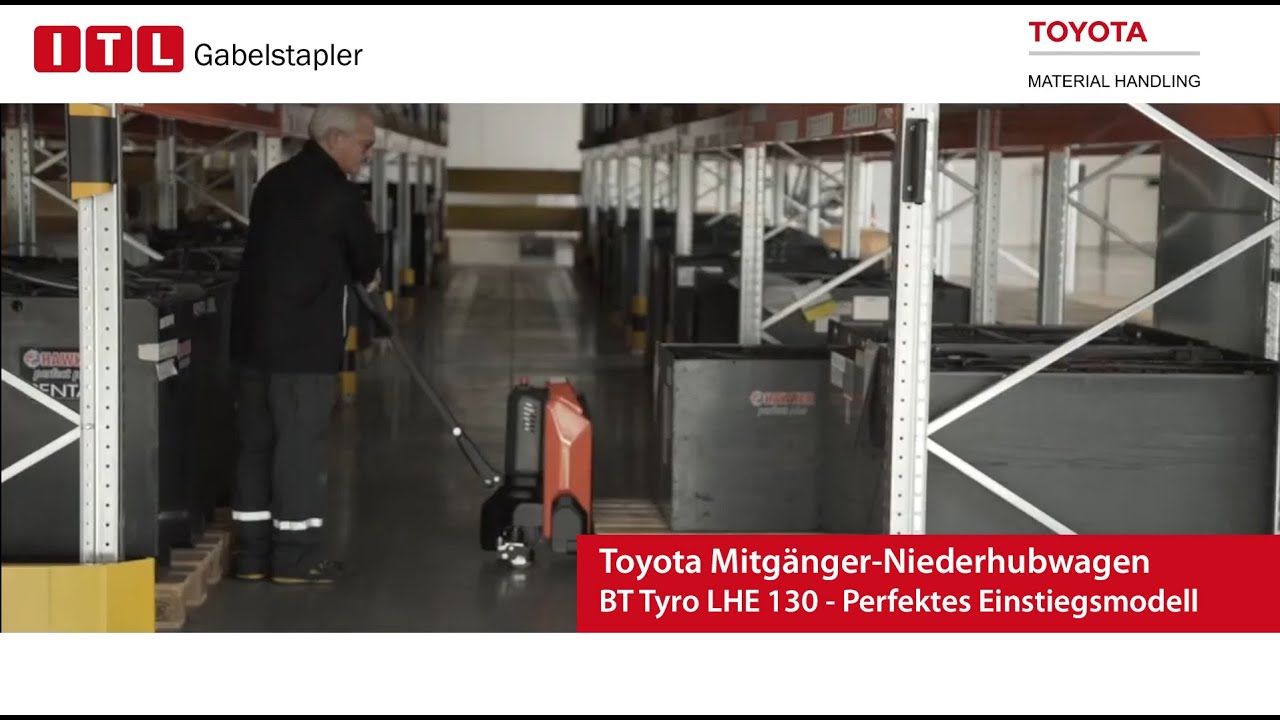 Perfektes Einstiegsmodell - Mitgänger-Niederhubwagen BT Tyro LHE130 mit ...