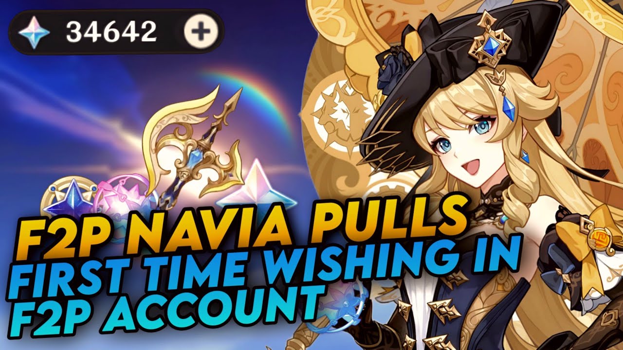 INSANE F2P LUCK!! I spent over 40000+ Primogems on Navia's Banner ...