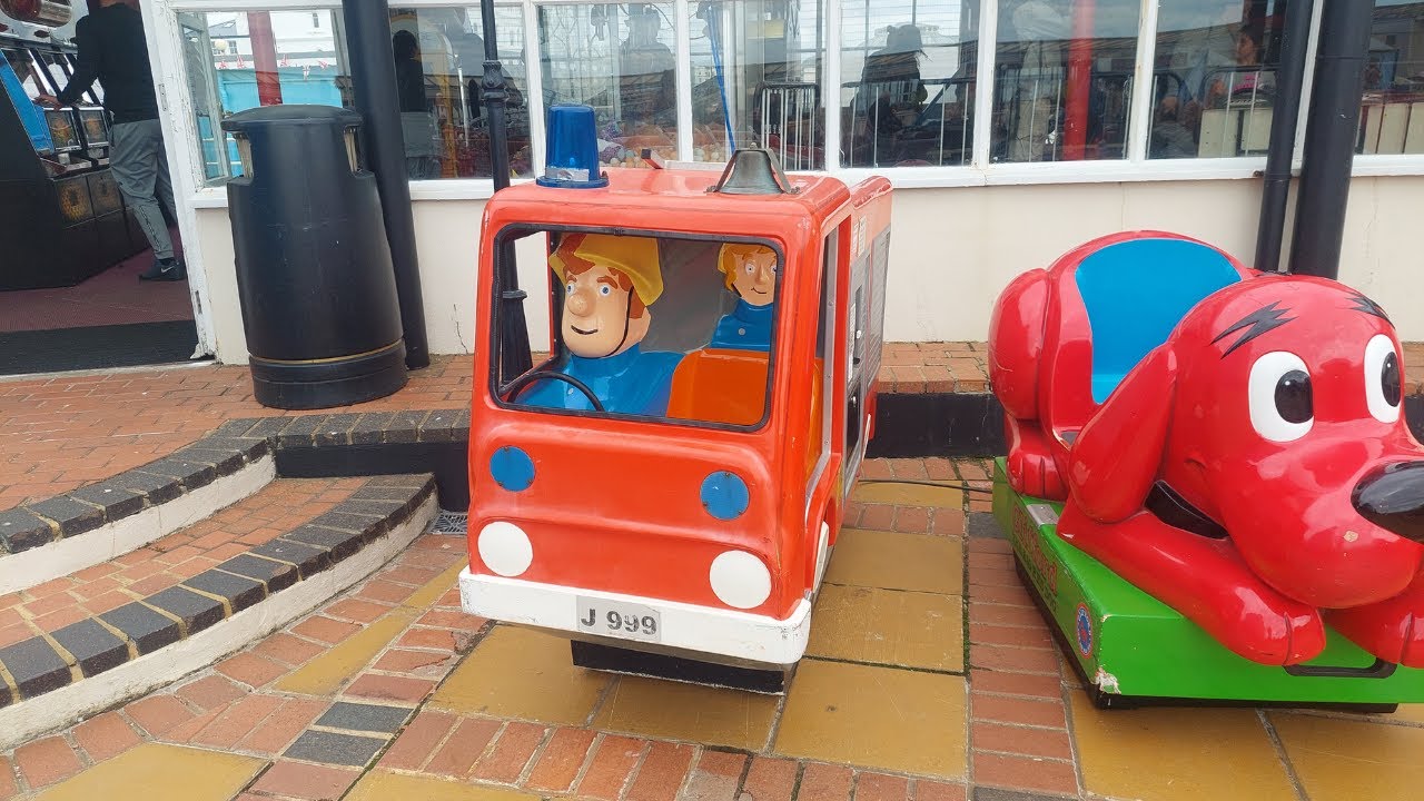 1990s R.G. Mitchell Fireman Sam Kiddie Ride - YouTube