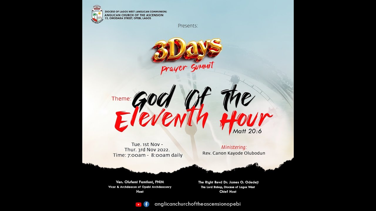 3days Prayer Summit | Theme: God of Eleventh Hour | Day 3 - YouTube
