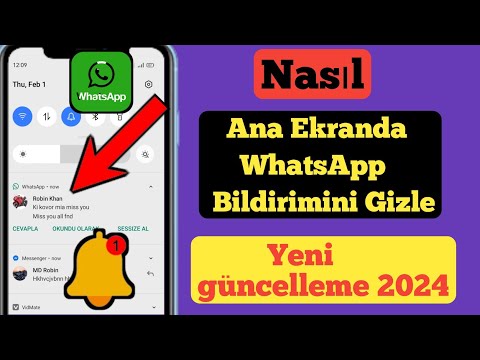 Ana Ekranda WhatsApp Bildirimi Nasıl Gizlenir (güncelleme 2024) ||  WhatsApp mesaj bildirimini gizle