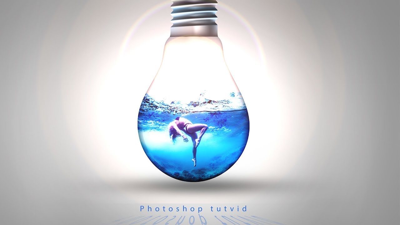 Create Water Splash in Bulb Manipulation ll Photoshop tutvid Tutorial ...