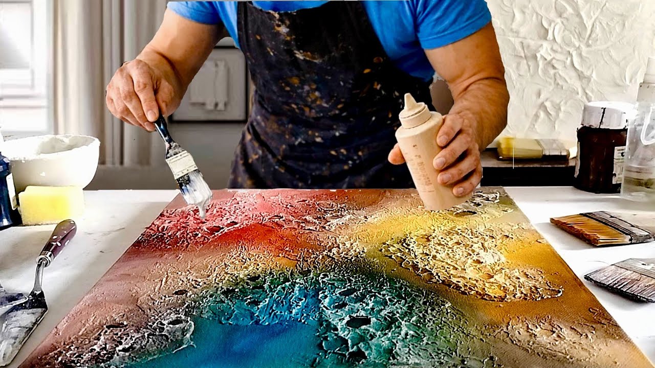 Textured Abstract Mastery: Dynamic Acrylic Techniques with Palette ...