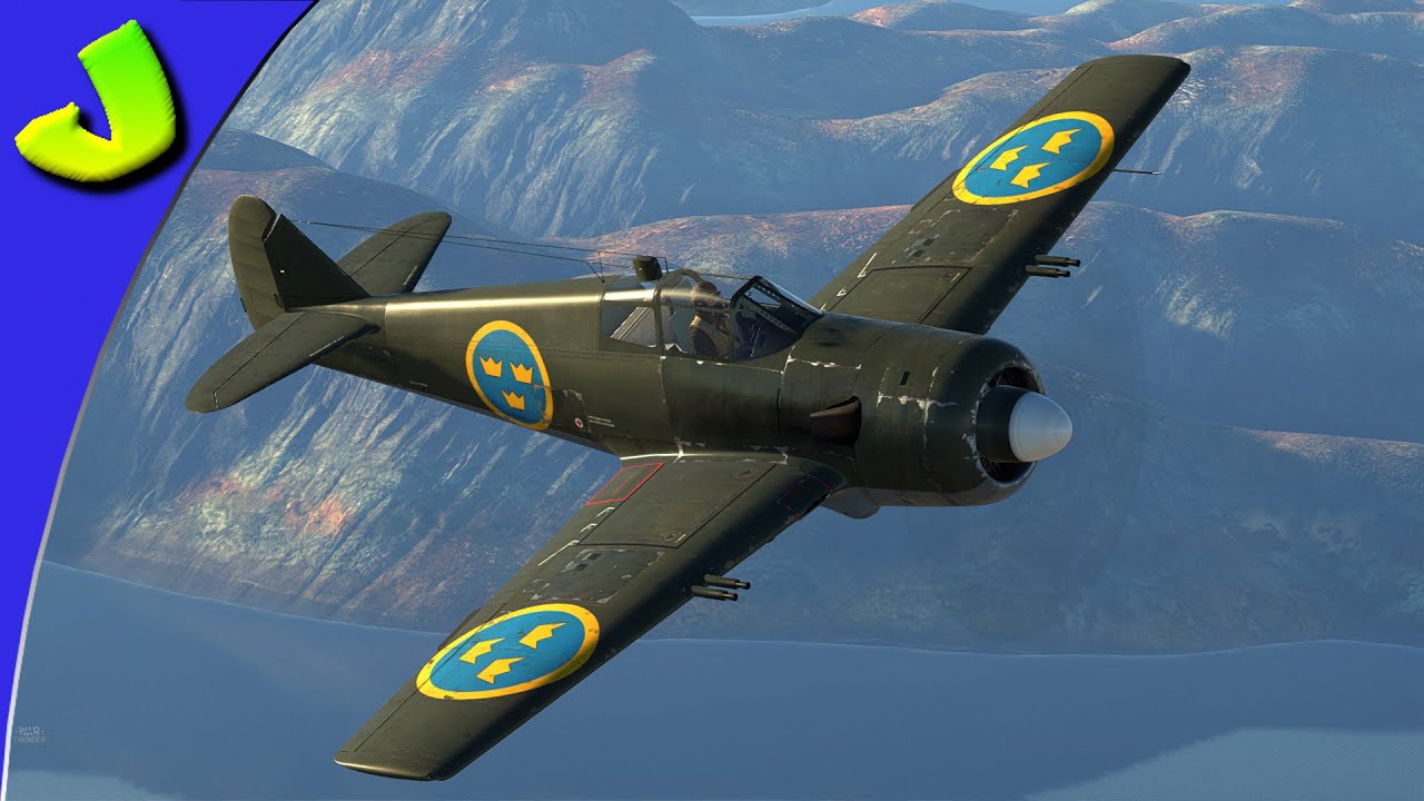 War thunder Swedish J22 B Realistic Gameplay - YouTube