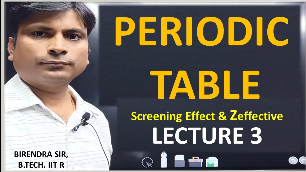 PERIODIC TABLE - LECTURE 3 - SCREENING CONSTANT AND EFFECTIVE NUCLEAR ...