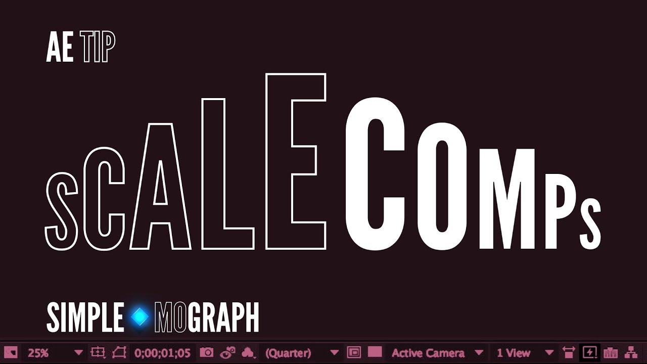 After Effects Tutorial - How to scale a composition to a new size ...