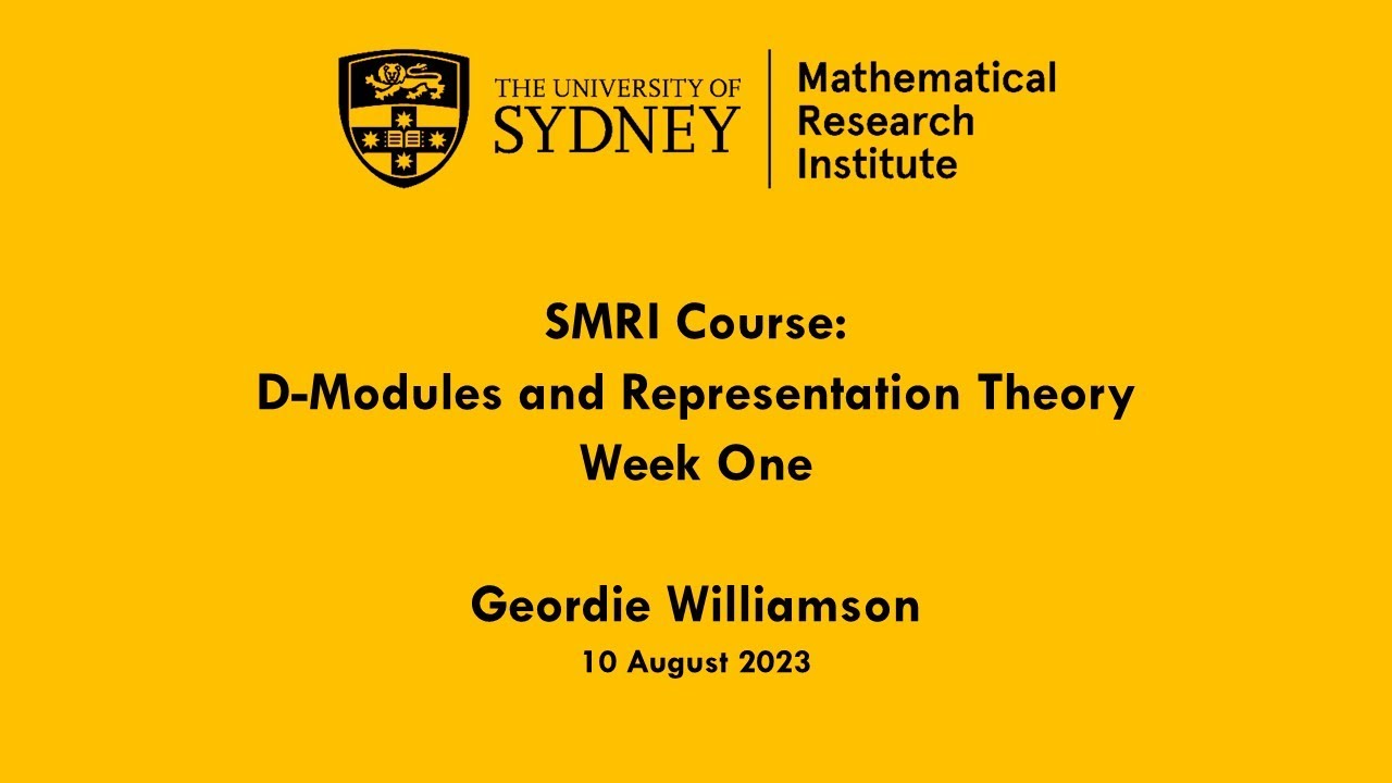 D-Modules Course: Introduction - YouTube