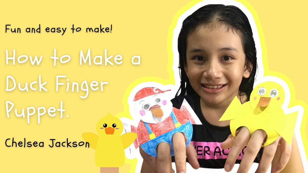 How to Make a Duck Finger Puppet | Chelsea Jackson - YouTube