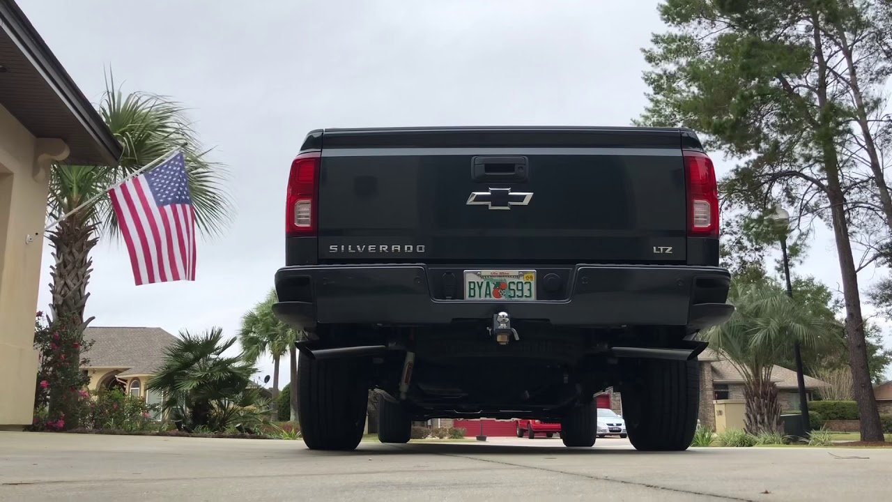 2018 Silverado 5.3 Flowmaster 40 series without 3rd cat - YouTube