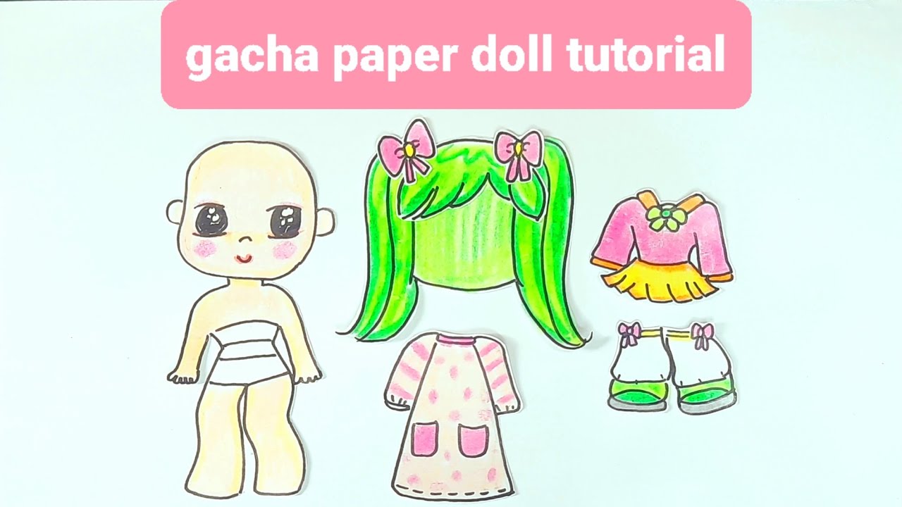 TOCA BOCA GACHA PAPER DOLL TUTORIAL @Paperdolladilahasna #paperdiy # ...