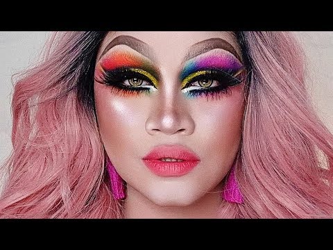 #GAYRIGHTS | RAINBOW DRAG MAKEUP TUTORIAL (PRIDE MONTH) - Sandee Proud - YouTube