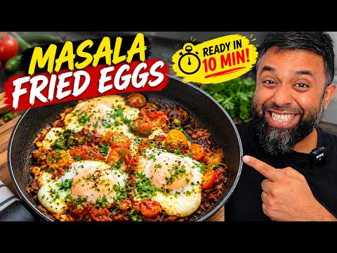 Masala-Spiegeleier in 10 Minuten! Einfaches & leckeres Eier-Rezept