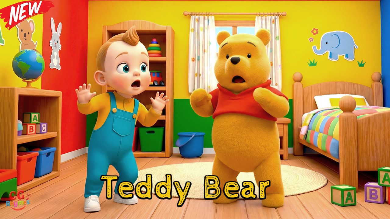 Teddy Bear Nursery Rhyme 🧸 with Baby John | Kindergarten Sing Along and ...