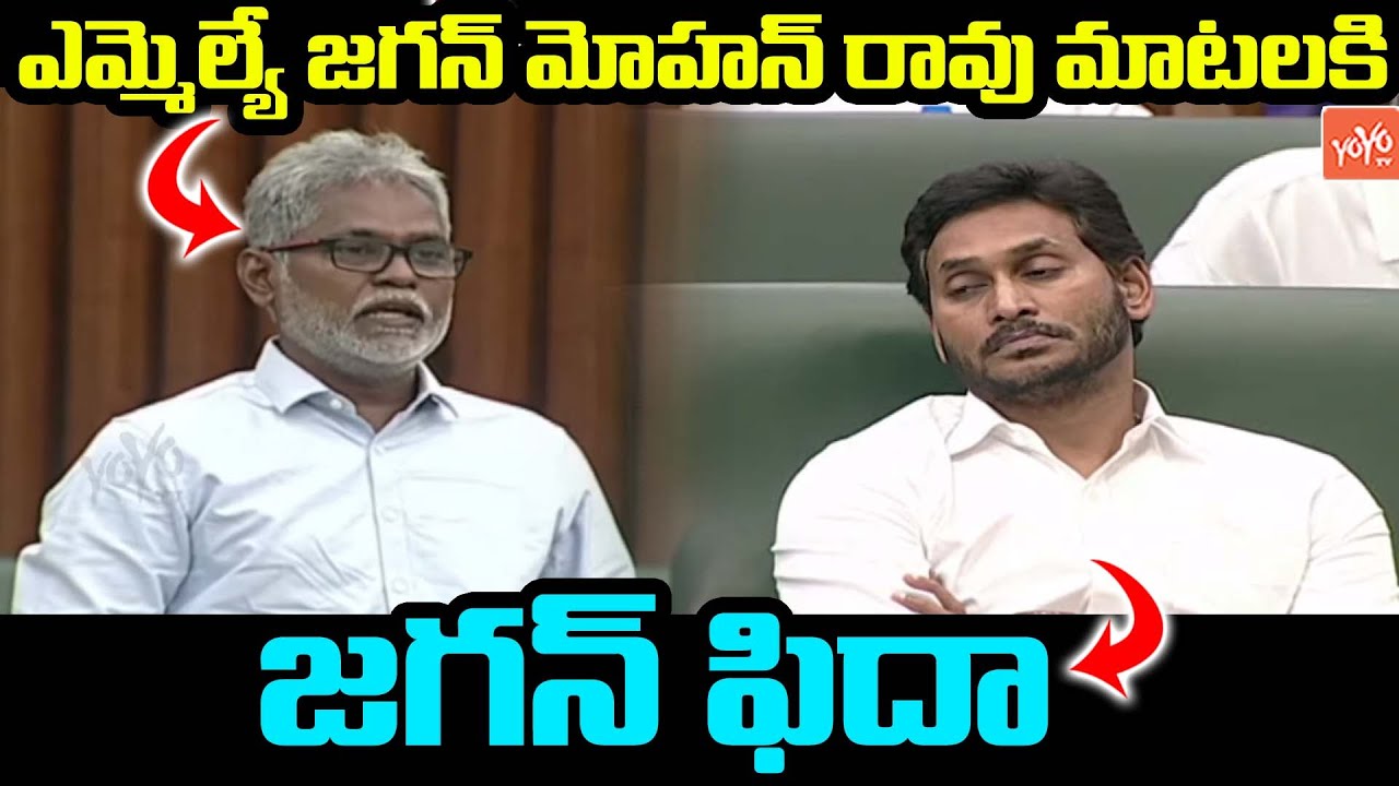 YCP MLA Jagan Mohan Rao In AP Assembly | Jagan Mohan Reddy | AP ...