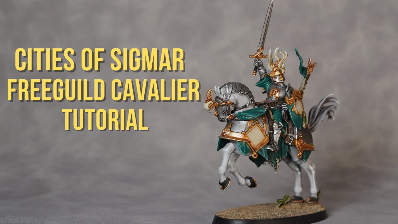 How to Paint: Cities Of Sigmar Freeguild Cavalier - YouTube