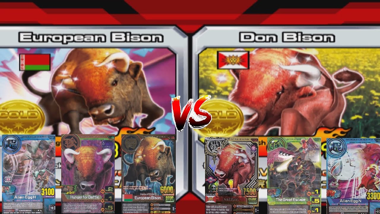 European Bison VS Don Bison | VS Mode Best Of 3 | Animal Kaiser Evo 8 ...